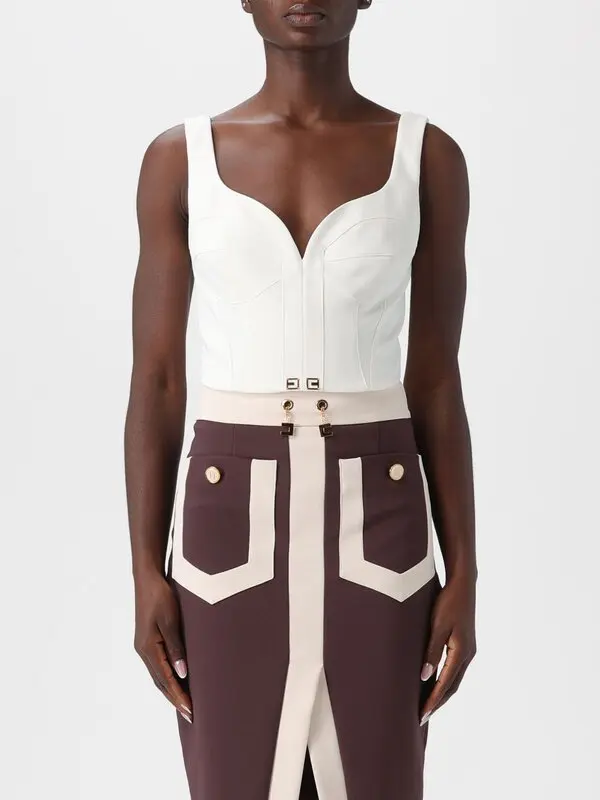 Elisabetta Franchi Top - Ivory