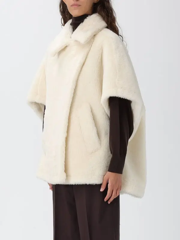 Max Mara Fur Coat - White