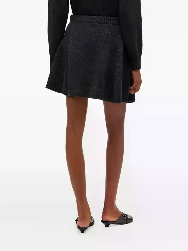 GANNI Knitted Flared Mini Skirt