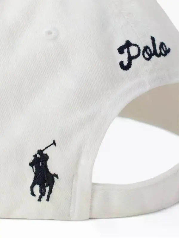 Polo Ralph Lauren Embroidered Dog-motif Baseball Cap - White