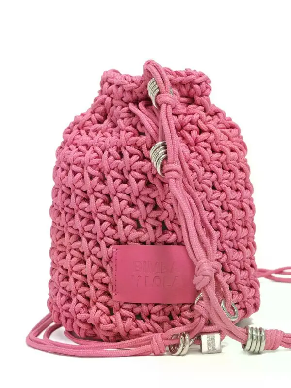 Bimba Y Lola Mini Crochet Bucket Bag - Pink