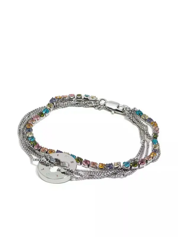 Bimba Y Lola Rhinestone-embellished Multi-strand Bracelet - Silver