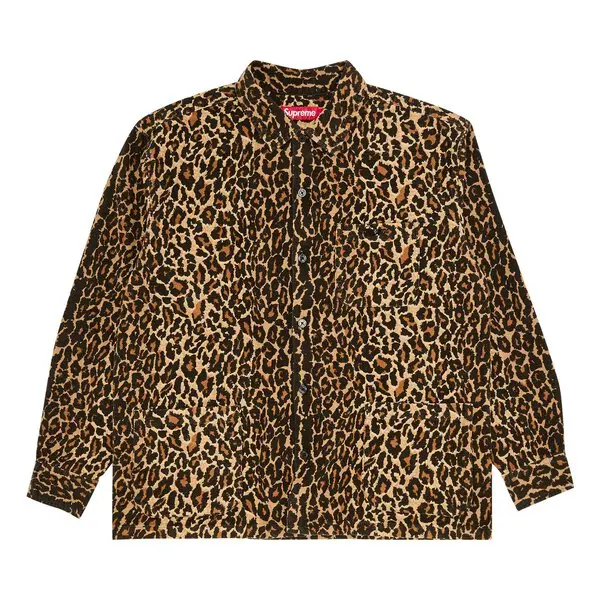 Supreme Flannel Pajama Shirt 'leopard - Tan