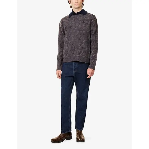 Paul Smith Jacquard-pattern Crewneck Wool Jumper