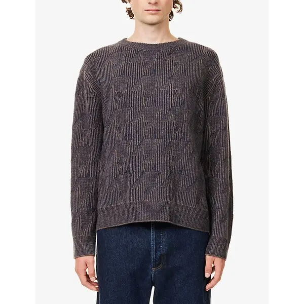 Paul Smith Jacquard-pattern Crewneck Wool Jumper