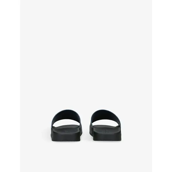 Burberry Check Slides - Navy