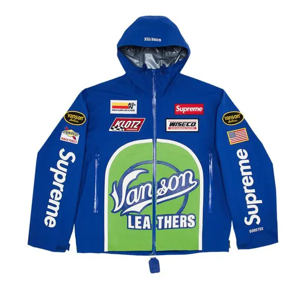 Supreme X Vanson Leathers Gore-tex Shell Jacket - Blue