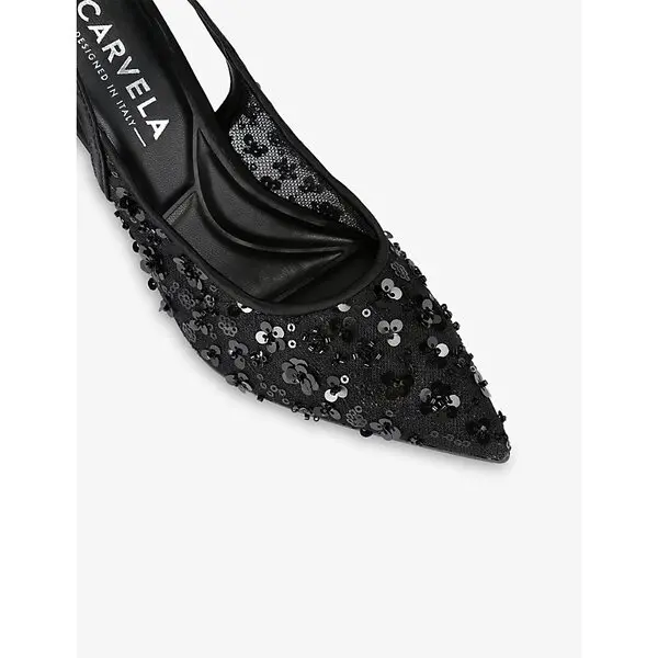Carvela Positano Sequin Heeled Slingbacks