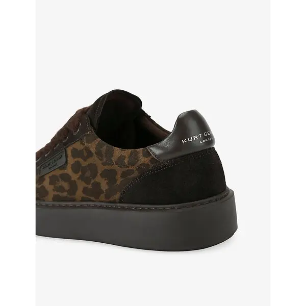 Kurt Geiger Albion Leopard Suede Trainers
