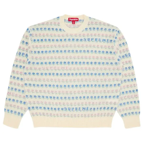Supreme Floral Metallic Knit Sweater