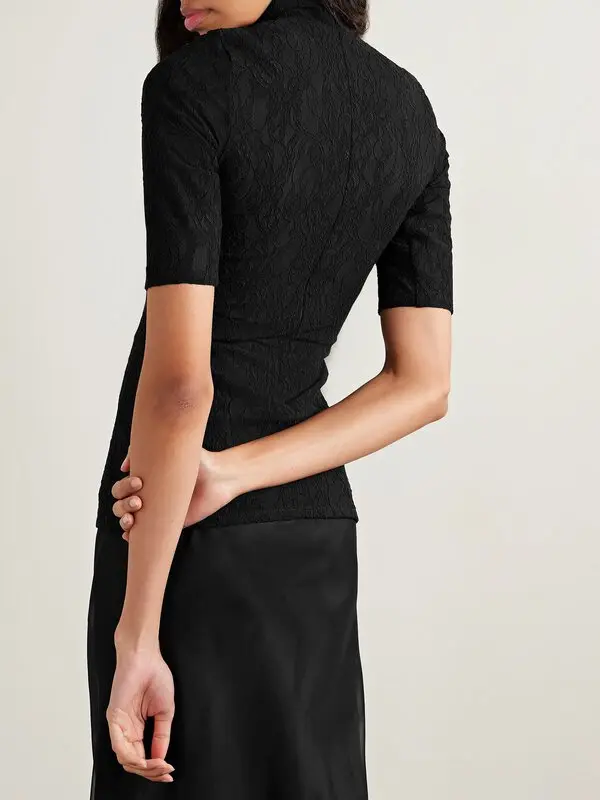 Stella McCartney Stretch Recycled Corded Lace Top