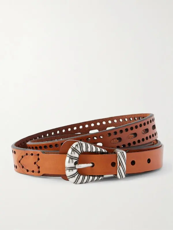 Etro Cutout Leather Waist Belt - Brown