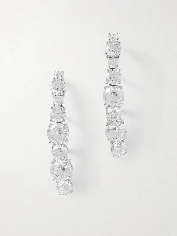 Completedworks Rhodium-plated Cubic Zirconia Earrings - Silver