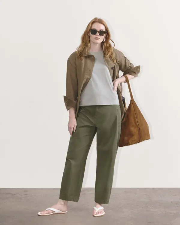 Everlane Barrel Pant - Olive