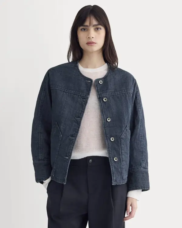 Everlane Denim Quilted Barrel Jacket