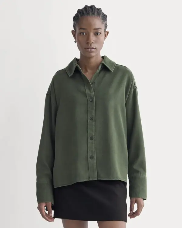 Everlane Boxy Shirt - Dark Forest