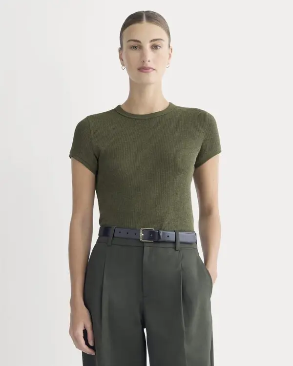Everlane Shrunken Waffle Cotton T-shirt