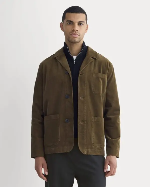 Everlane Fine Wale Corduroy Chore Blazer - Brown