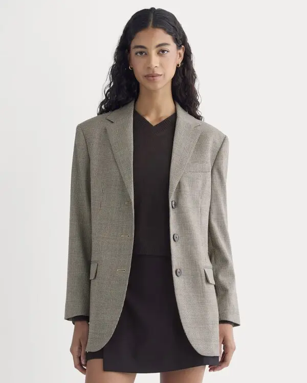 Everlane Tailor Twill Wool Blazer - Khaki