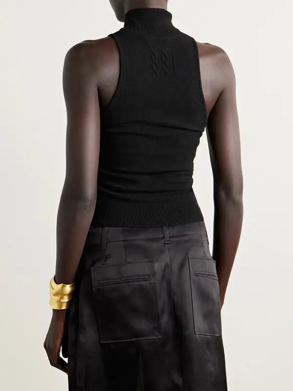 NILI LOTAN Hansen Merino Wool And Cashmere-blend Turtleneck Tank