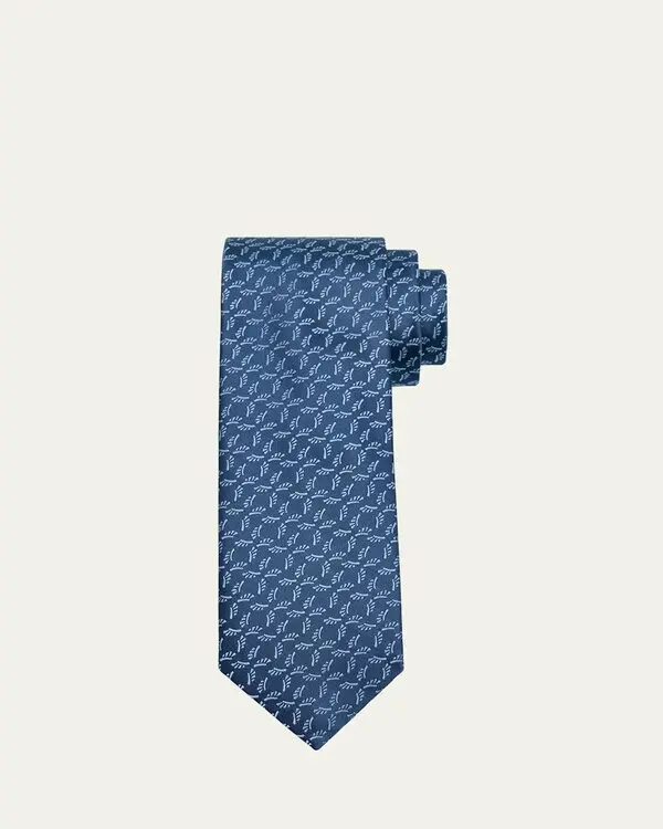Charvet Tassel Silk Neck Tie - Blue