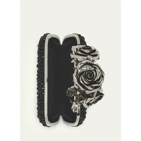 Alexander McQueen Rose Sculptural Crystal-encrusted Clutch