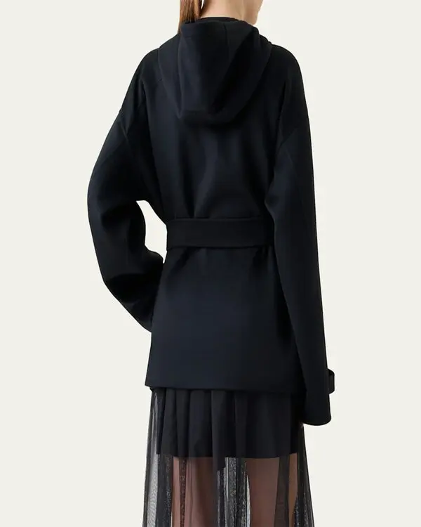 Akris Donna Belted Cashmere Parka Jacket