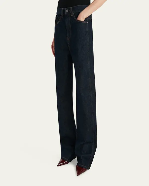 Khaite Bonnie Straight-leg Cotton Denim Jeans