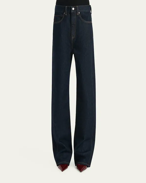 Khaite Bonnie Straight-leg Cotton Denim Jeans