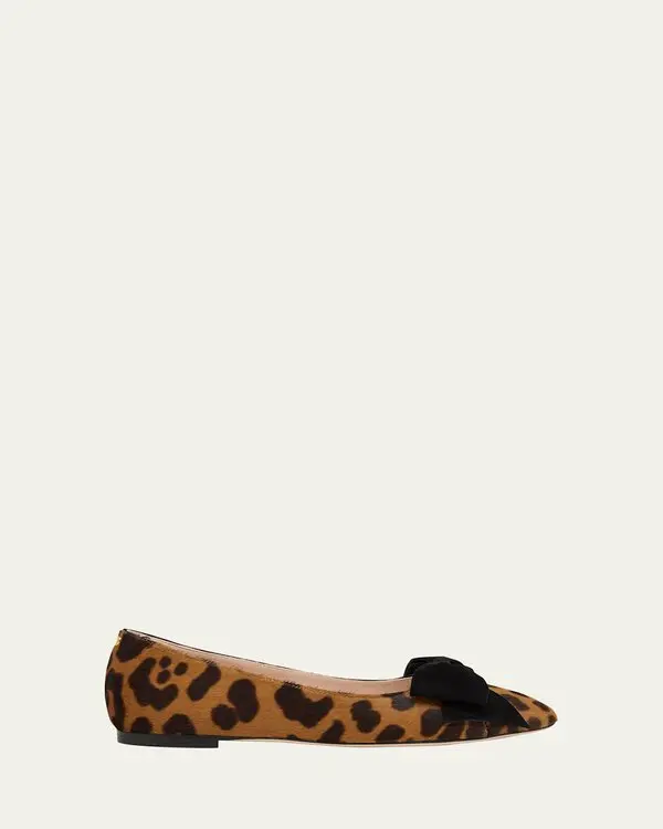 Valentino Garavani Bowow Leopard Ballerina Flats - Leopard Print