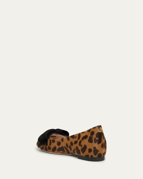 Valentino Garavani Bowow Leopard Ballerina Flats - Leopard Print