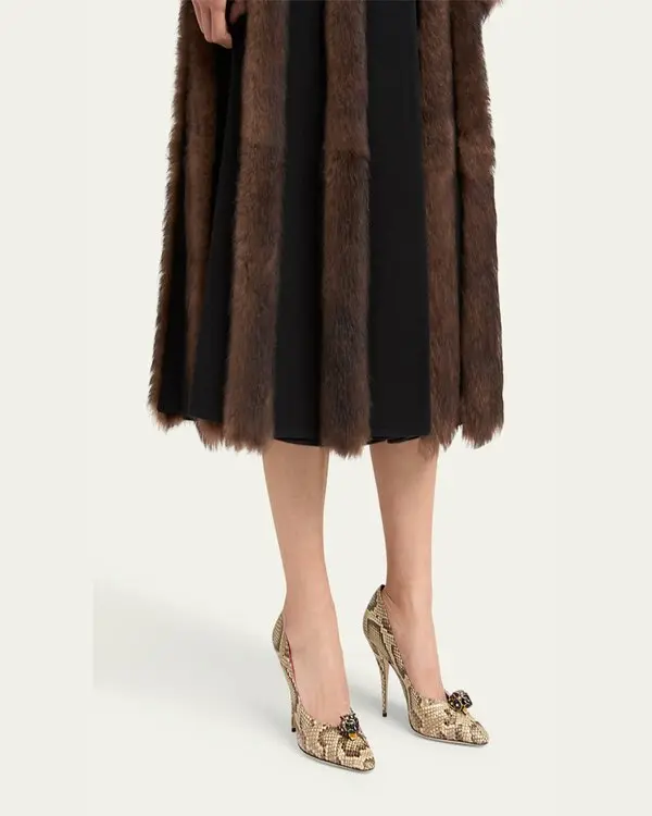 Valentino Garavani Pas De Chat Python Pumps
