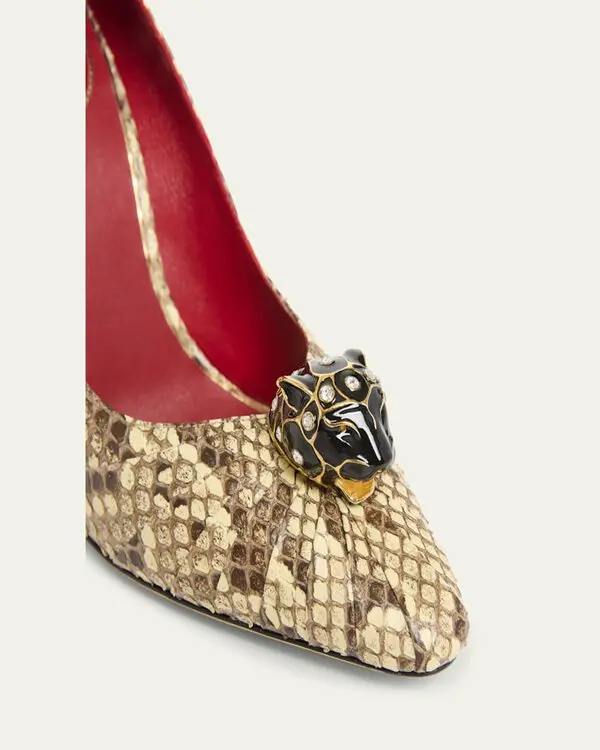 Valentino Garavani Pas De Chat Python Pumps