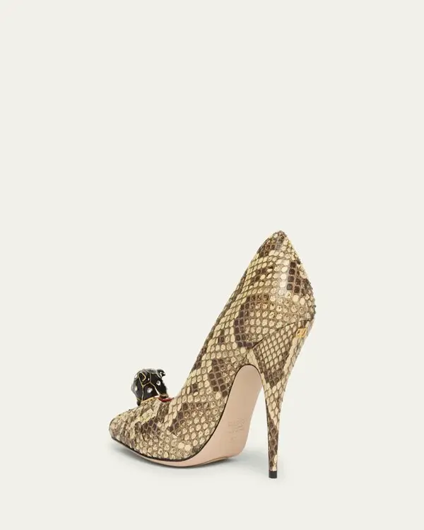 Valentino Garavani Pas De Chat Python Pumps