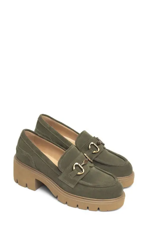 NEROGIARDINI Lug Sole Loafer - Olive