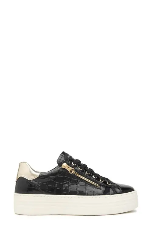 NEROGIARDINI Platform Sneaker With Side Zip - Black