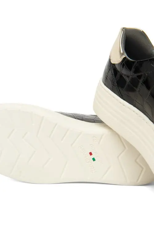 NEROGIARDINI Platform Sneaker With Side Zip - Black
