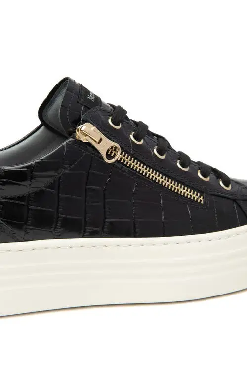 NEROGIARDINI Platform Sneaker With Side Zip - Black