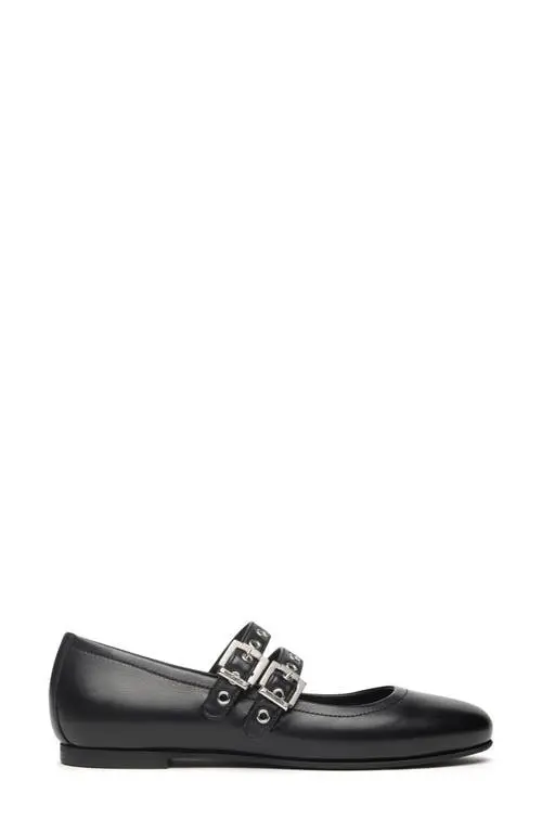 NEROGIARDINI Double Strap Ballet Flat - Black
