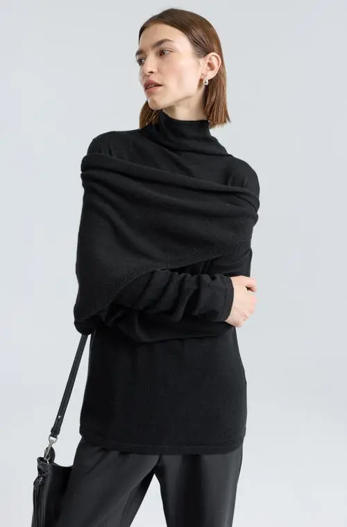 Almina Concept Wool And Cashmere Turtleneck - Black