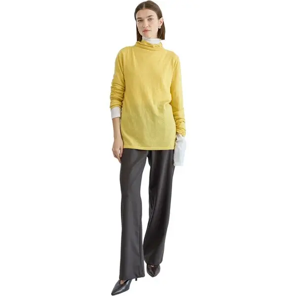 Almina Concept Wool And Cashmere Turtleneck - Yellow