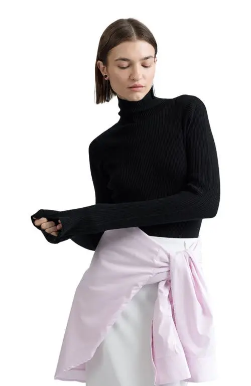 Almina Concept Slim Ribbed Turtleneck