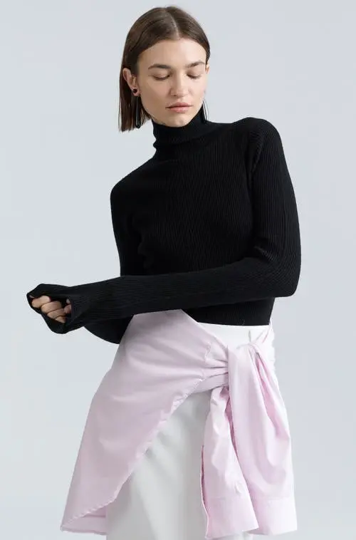 Almina Concept Slim Ribbed Turtleneck