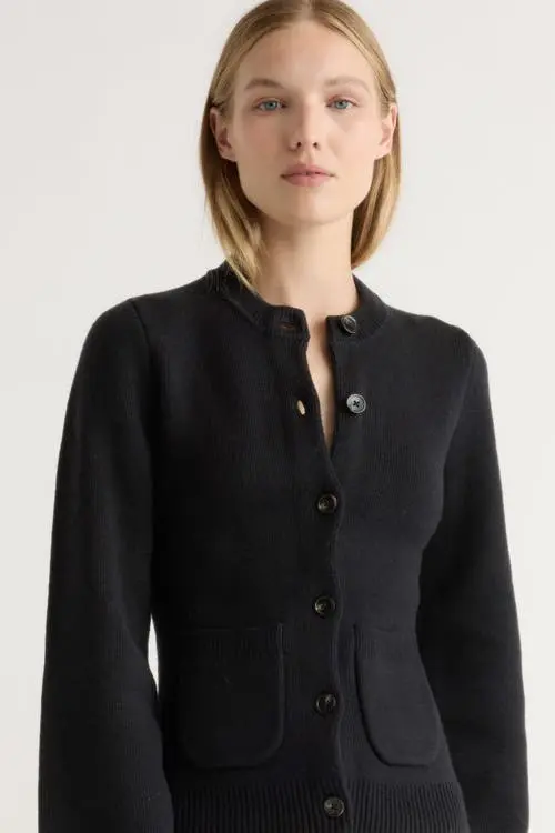 Modern Citizen Organic Cotton-wool Cardigan - Black