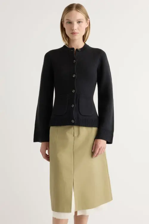 Modern Citizen Organic Cotton-wool Cardigan - Black