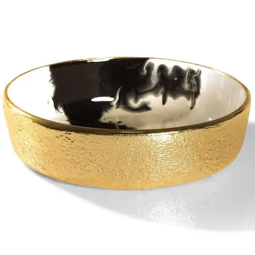 LUNARES Bianco Nero Round Bowl