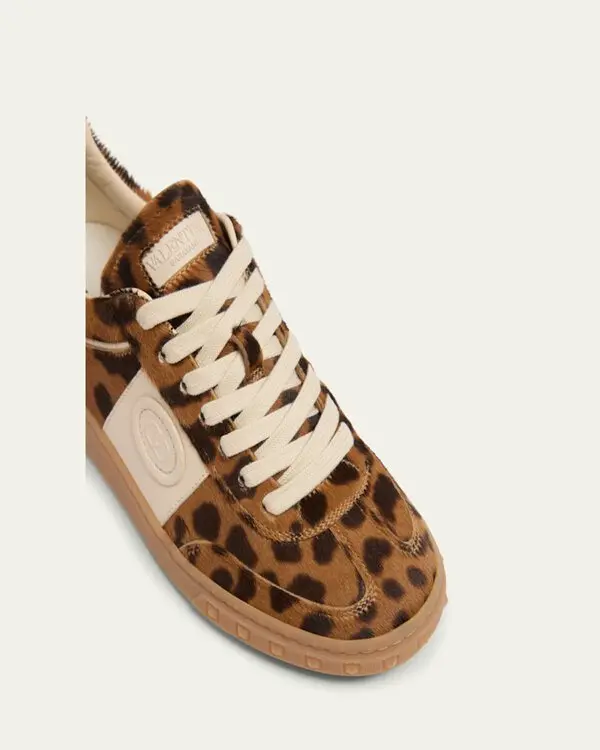 Valentino Garavani Upvillage Leopard Calf Hair Sneakers