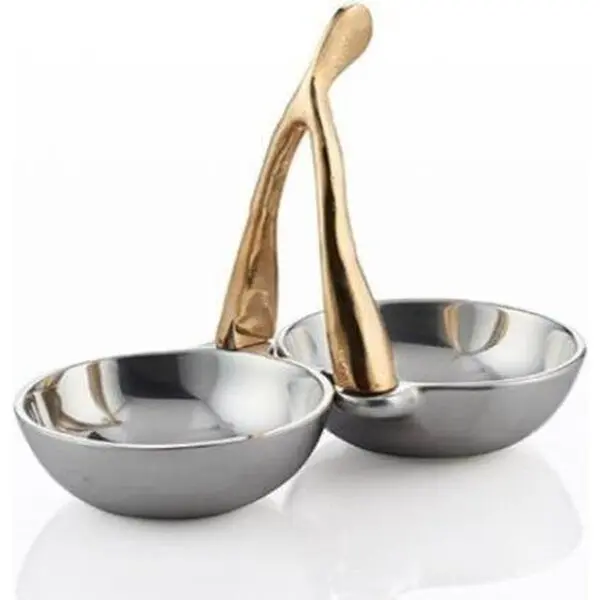 LUNARES Wishbone Double Condiment - Gold