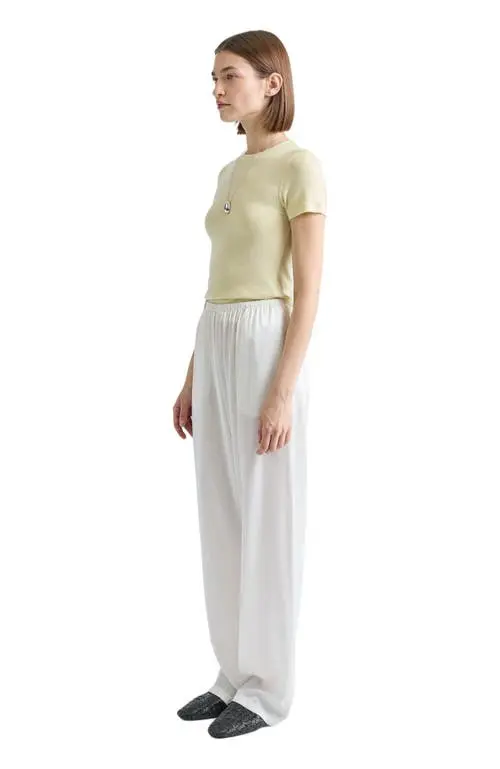 Almina Concept Short Sleeve Knit Top - Yellow