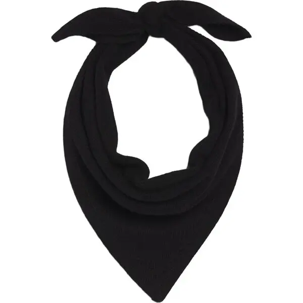 Almina Concept Triangle Neck Scarf - Black